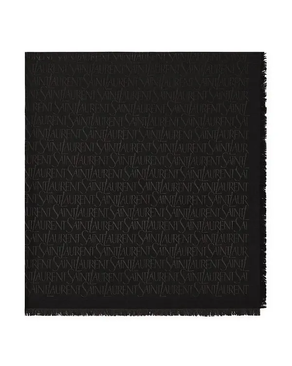 Saint Laurent Large Square Scarf - Expresso