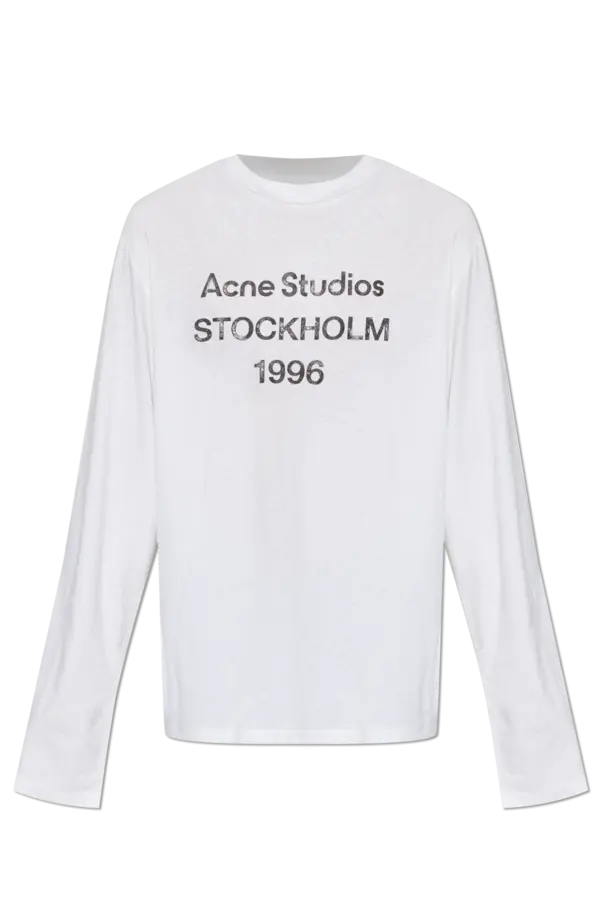 Acne Studios T-shirt With Logo - Cream