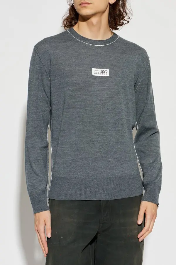 MAISON MARGIELA Wool Sweater With Logo Patch