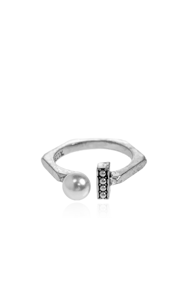 ALLSAINTS Ring With Glass Pearls