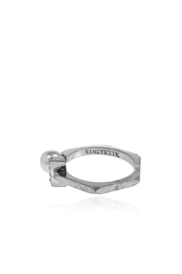 ALLSAINTS Ring With Glass Pearls