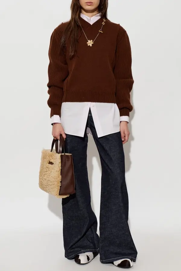 Marni Wool V-neck Sweater