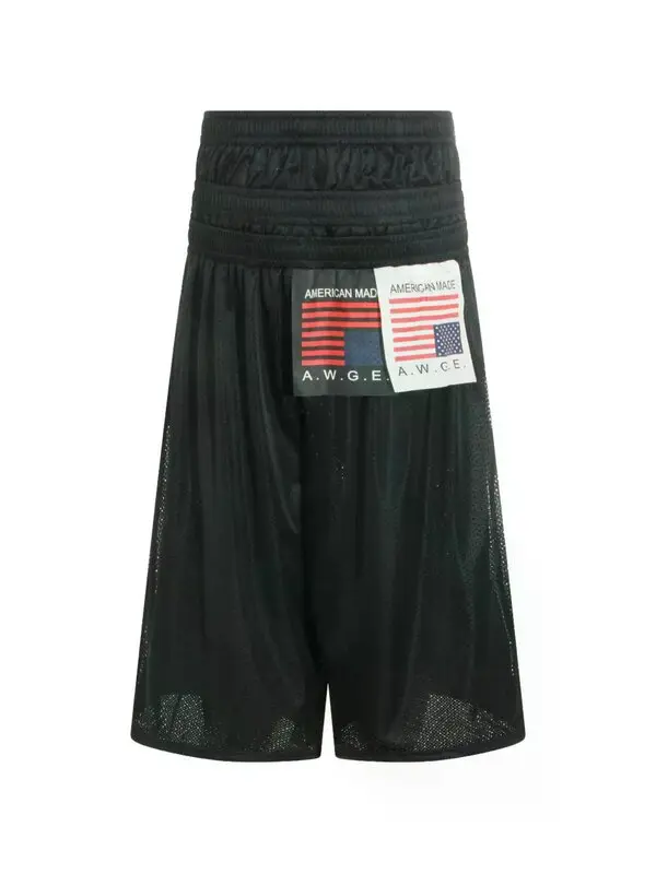 AWGE Logo Patch Mesh Shorts