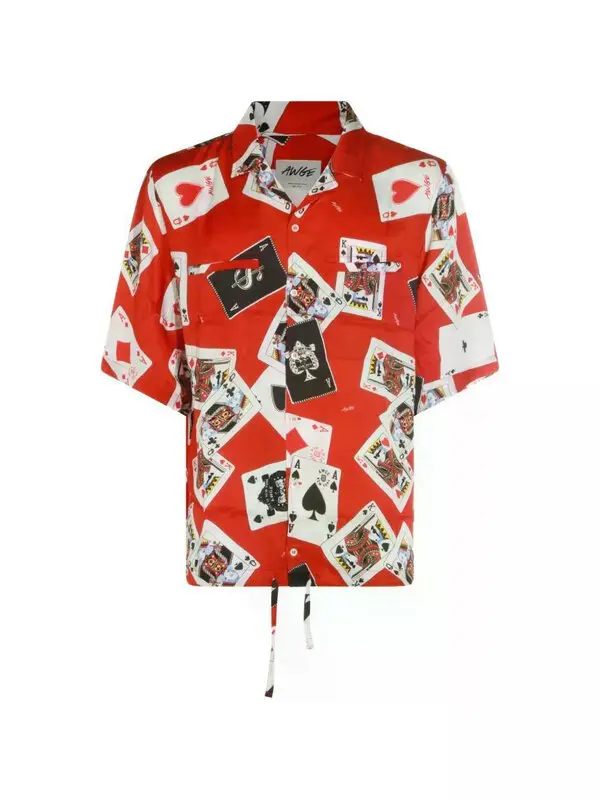 AWGE Playing-card-print Short-sleeve Shirt