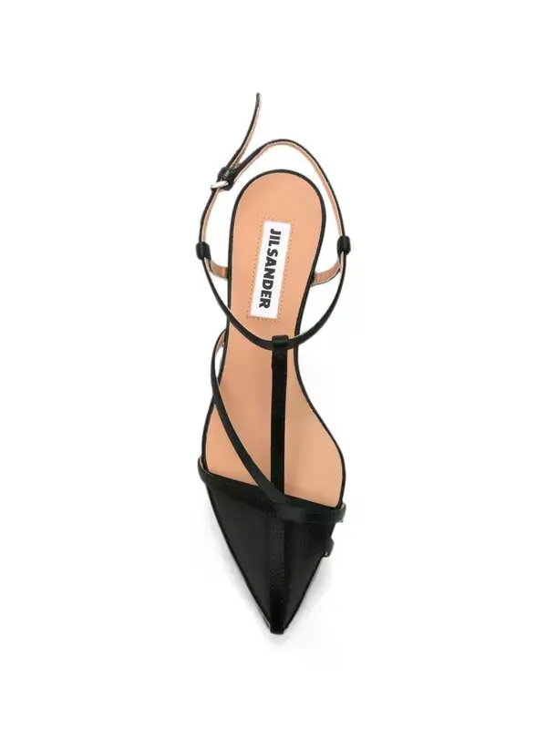 JIL SANDER Strappy Pointed-toe Slingback Sandals - Black