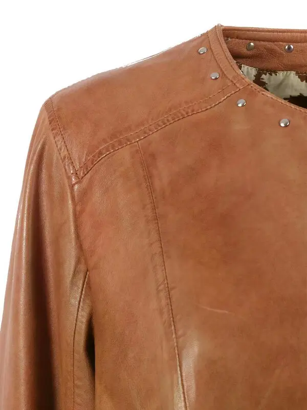 BULLY Stud-embellished Leather Jacket