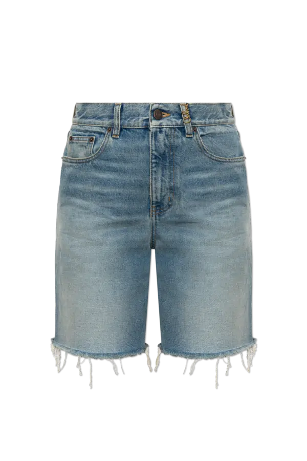 Chloé Denim Shorts With A Vintage Effect - Blue
