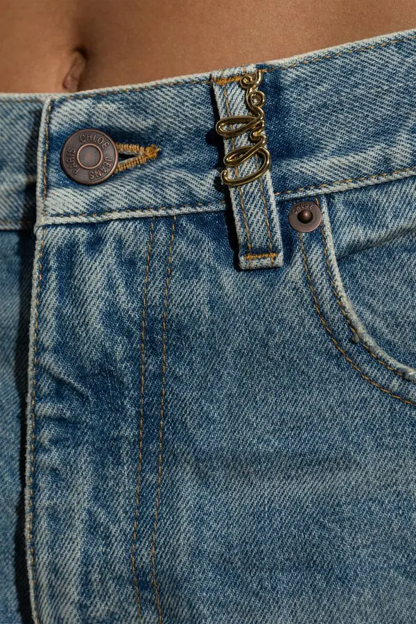Chloé Jeans Shorts With A 'vintage' Effect