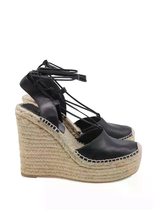 Saint Laurent Espadrille Slingback Wedge Sandals