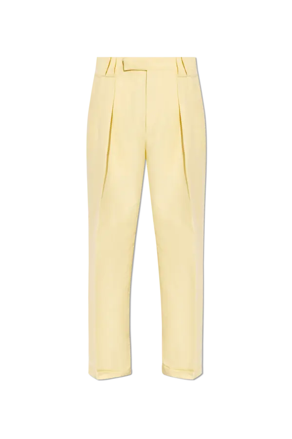 Versace Creased Trousers - Yellow
