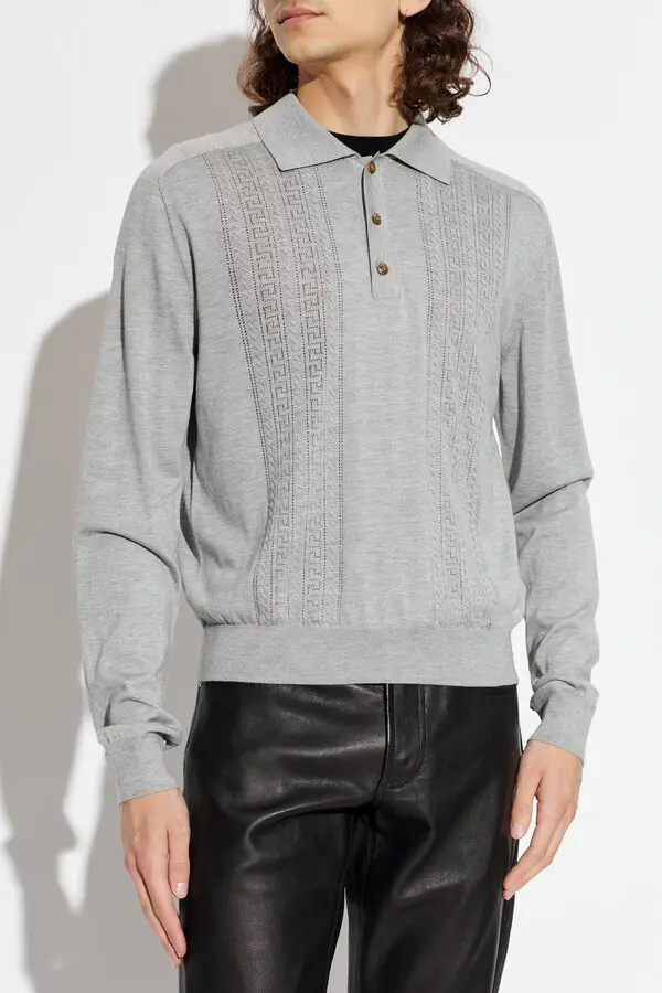 Versace Long Sleeve Polo
