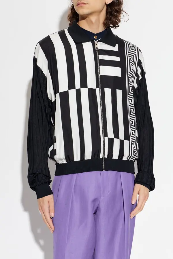 Versace Cardigan Made From Mixed Fabrics