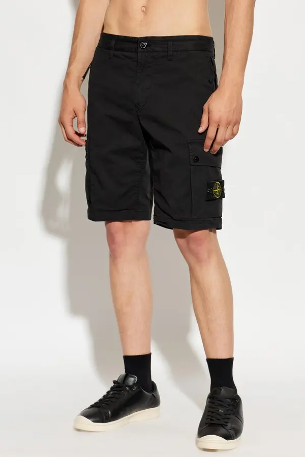 Stone Island Shorts With Logo Patch