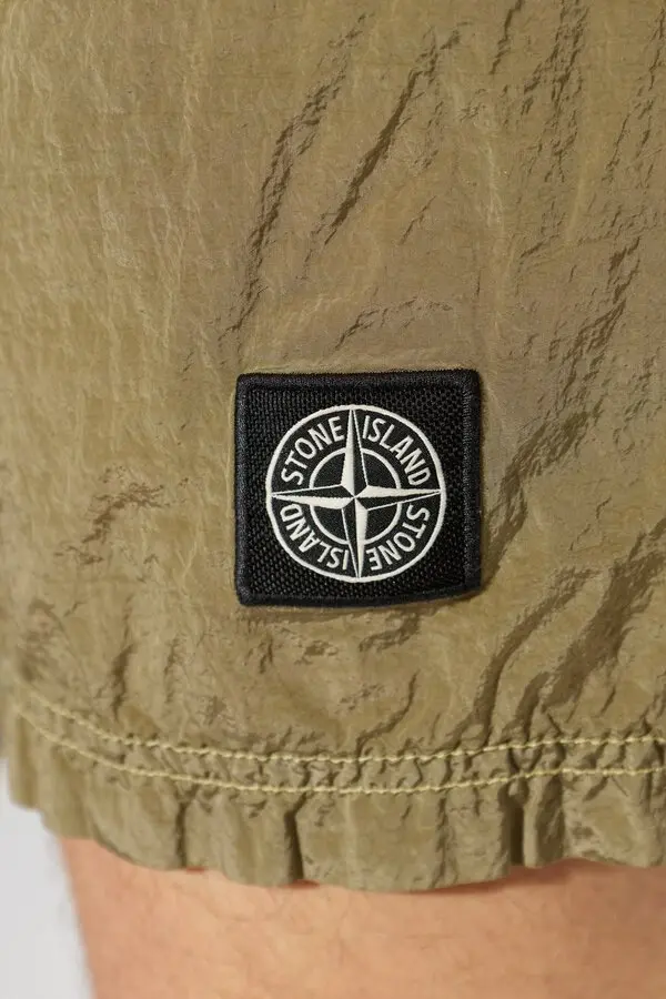 Stone Island Shorts With Logo Patch