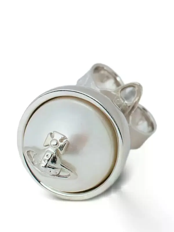 VIVIENNE WESTWOOD Orb-motif Stud Earrings With Faux Pearl Detail