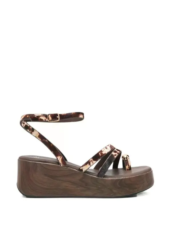 EXÈ Animal-print Wedge Sandals