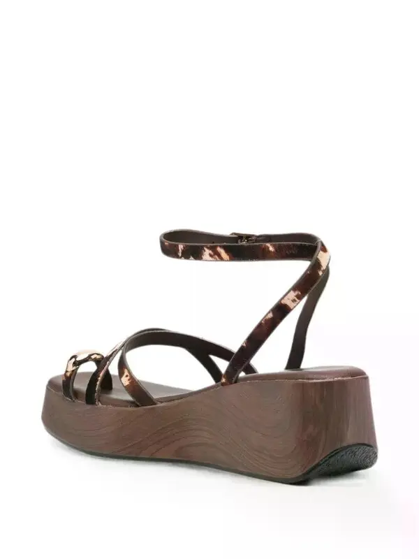 EXÈ Animal-print Wedge Sandals