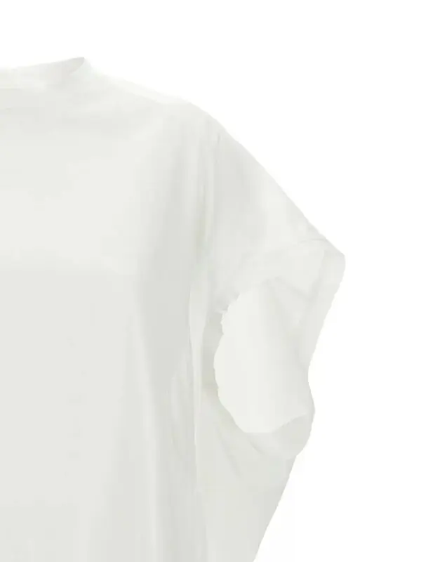 DI.LA3 PARI' Asymmetrical T-shirt With Grosgrain Piping