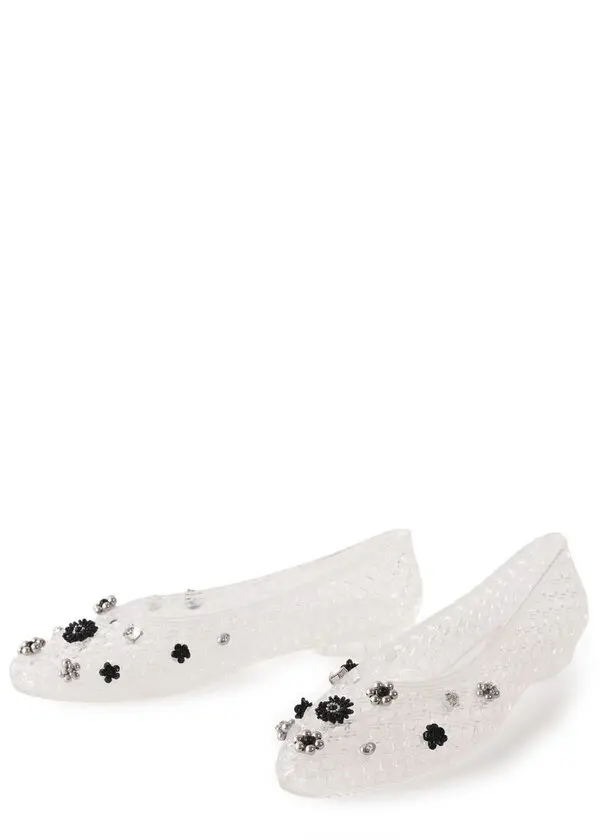 HEAVENLY JELLY Embellished Ballet Flats
