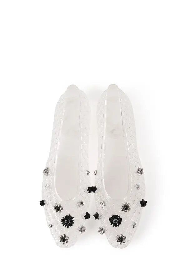 HEAVENLY JELLY Embellished Ballet Flats