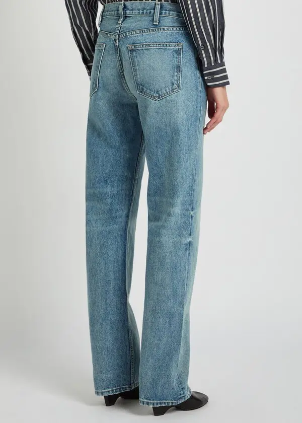 NILI LOTAN Briana Straight-leg Jeans - Light Blue
