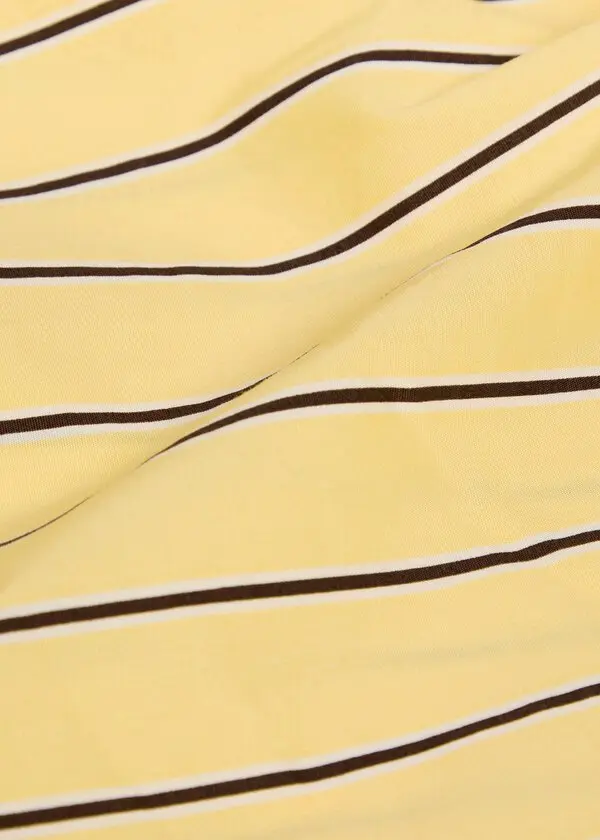 Staud Phare Striped Cotton-poplin Maxi Dress - Yellow