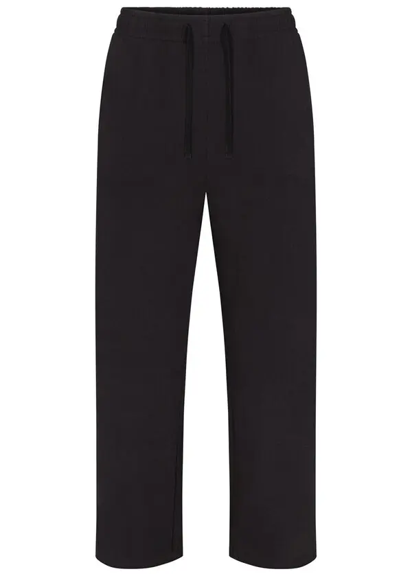 SKIMS Straight-leg Jersey Trousers - Black
