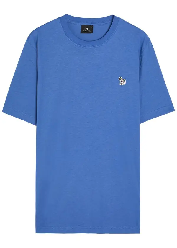 Paul Smith Appliquéd Cotton T-shirt - Blue