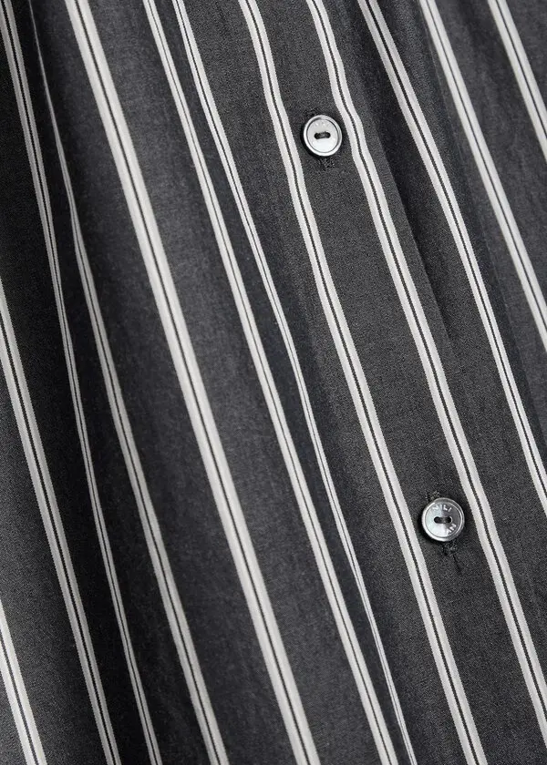 NILI LOTAN Yorke Striped Cotton-poplin Shirt - Grey