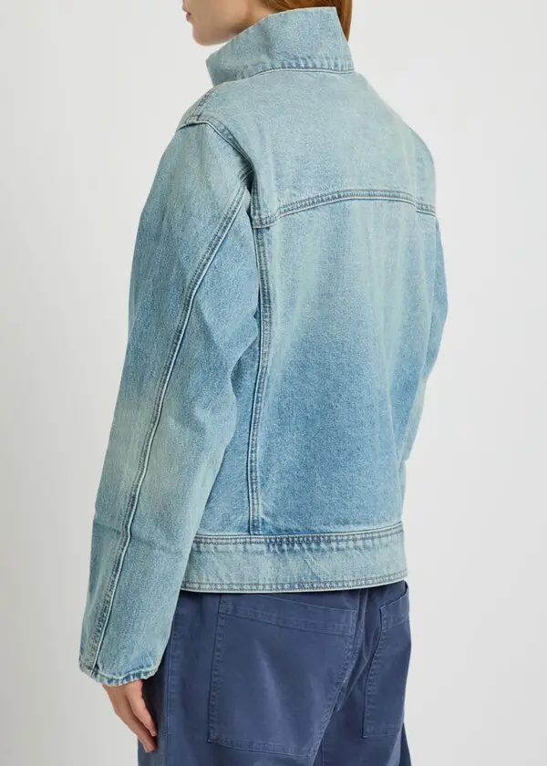 NILI LOTAN Marilou High-neck Denim Jacket