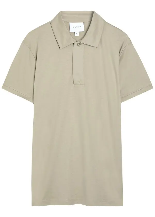 RAITH Santi Mercerized Cotton Polo Shirt - Sage