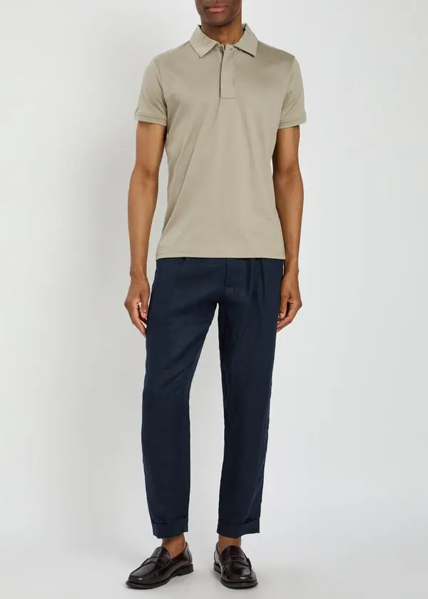 RAITH Santi Mercerized Cotton Polo Shirt - Sage