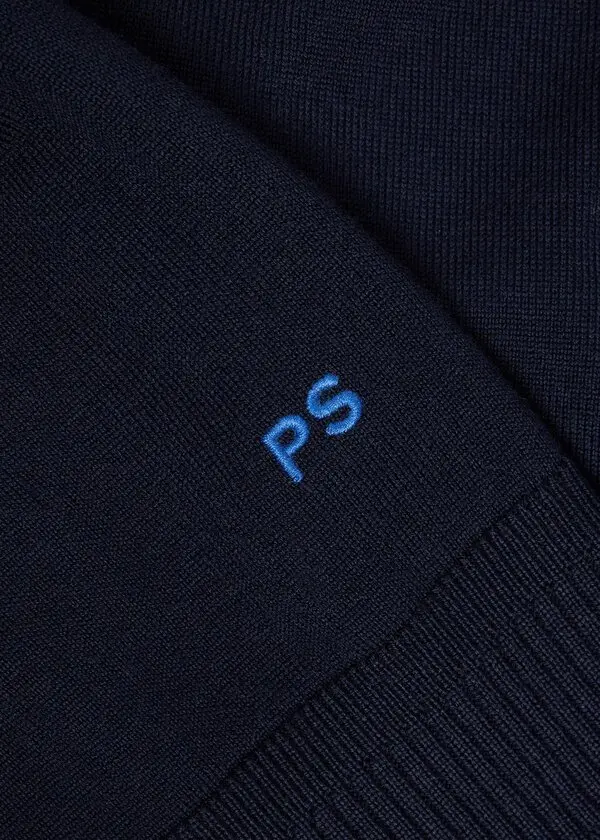 Paul Smith Logo Embroidered Merino Wool Crew Neck Jumper
