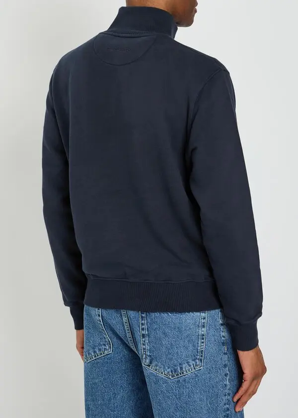SANDBANKS Logo-appliquéd Quarter-zip Cotton Sweatshirt