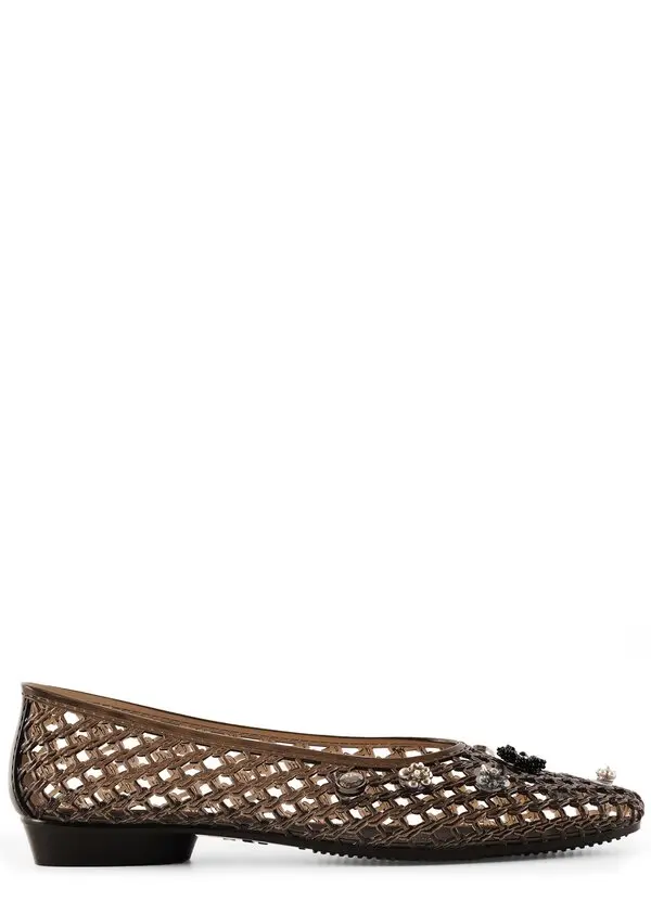 HEAVENLY JELLY Embellished Ballet Flats