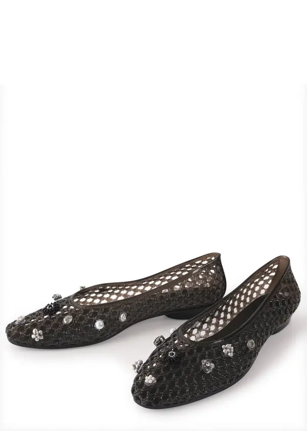 HEAVENLY JELLY Embellished Ballet Flats