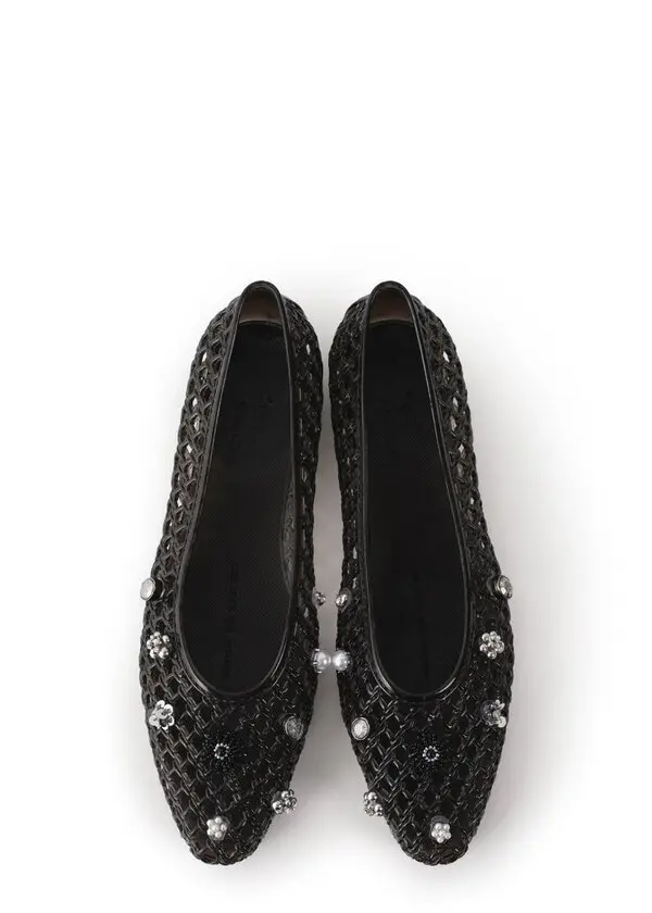 HEAVENLY JELLY Embellished Ballet Flats
