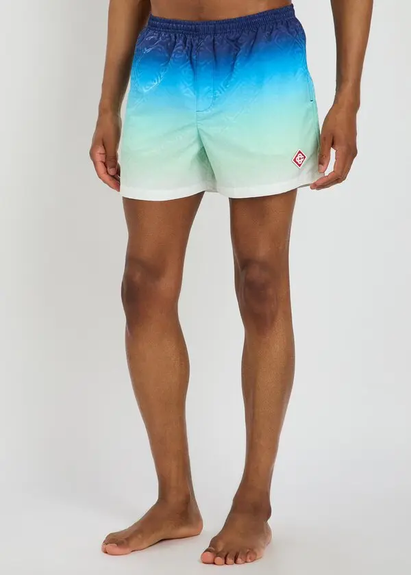Casablanca Degradé Logo-print Shell Swim Shorts