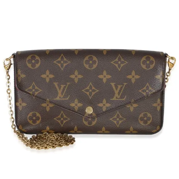 LOUIS VUITTON Monogram Canvas Felicie Pochette - Brown