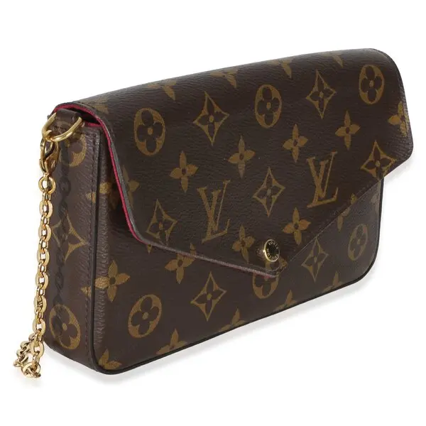 LOUIS VUITTON Monogram Canvas Felicie Pochette - Brown