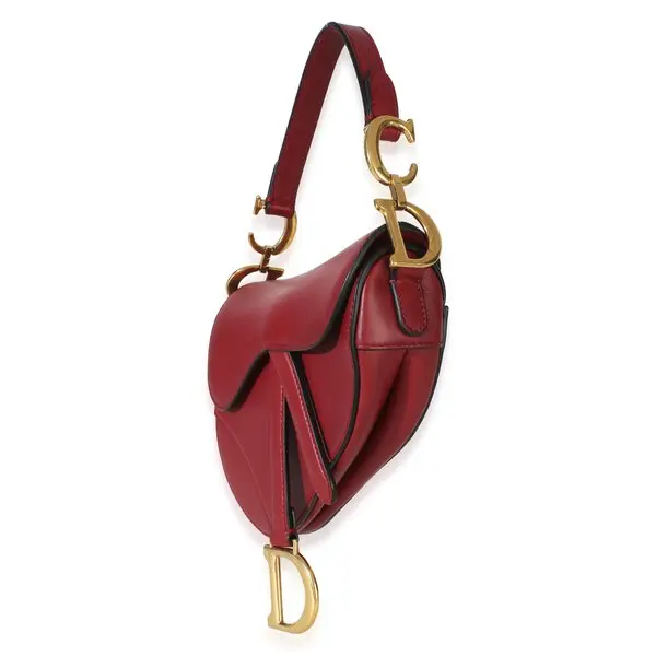 Dior Smooth Calfskin Saddle Bag - Red