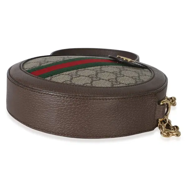 Gucci Gg Supreme Canvas Mini Ophidia Round Shoulder Bag