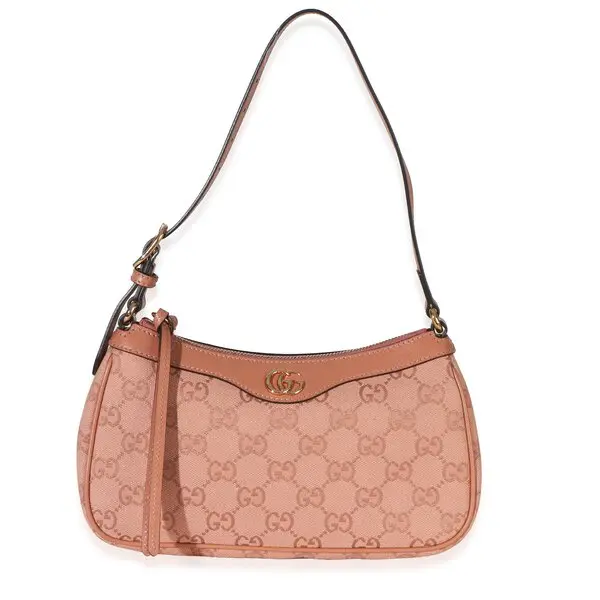 Gucci Ophidia Gg Canvas Shoulder Bag - Pink