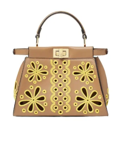 Fendi Peekaboo Shoulder Bag - Beige