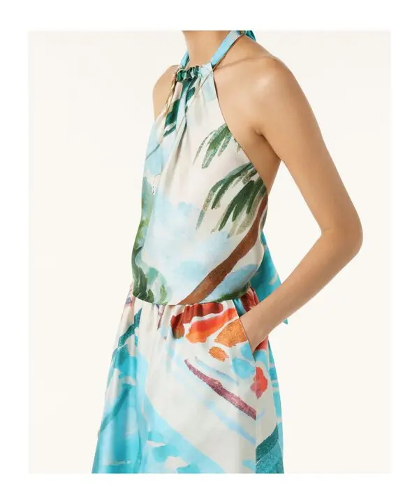 Loro Piana Annet Printed Halter Neck Top