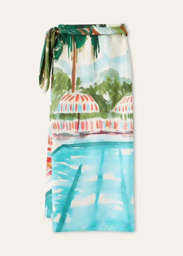 Loro Piana Corina Printed Midi Skirt - Multicolor