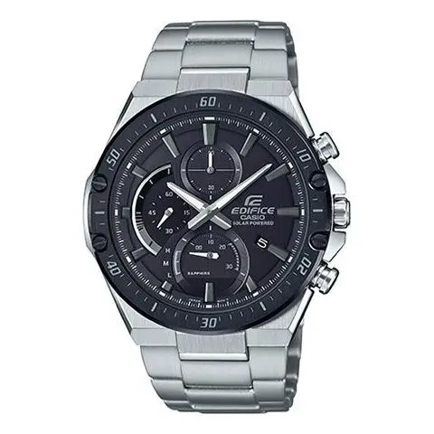 Casio Edifice Solar Powered Sapphire Crystal Analog Watch - Silver
