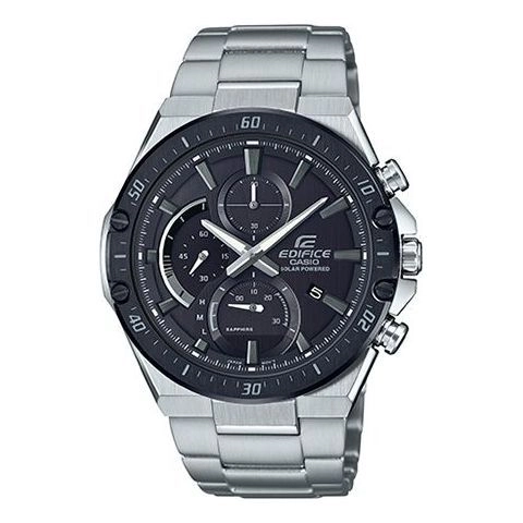 Casio Edifice Solar Powered Sapphire Crystal Analog Watch - Silver