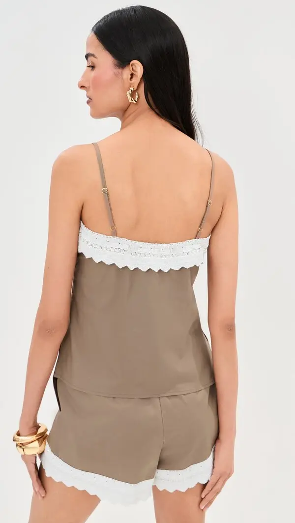 LE BOP Lace Trim Tank