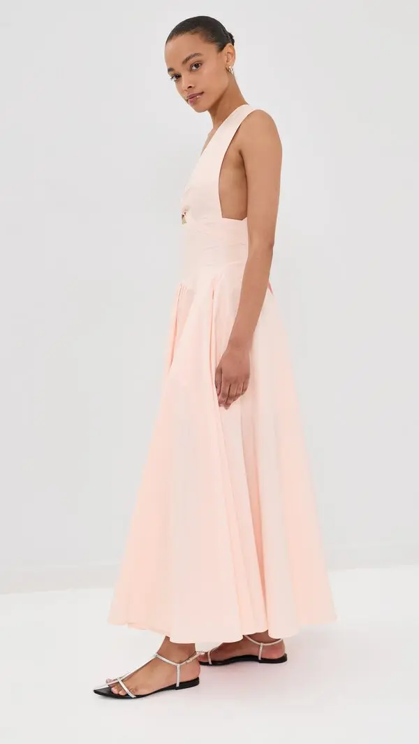 Another Tomorrow Cutout Circle Dress